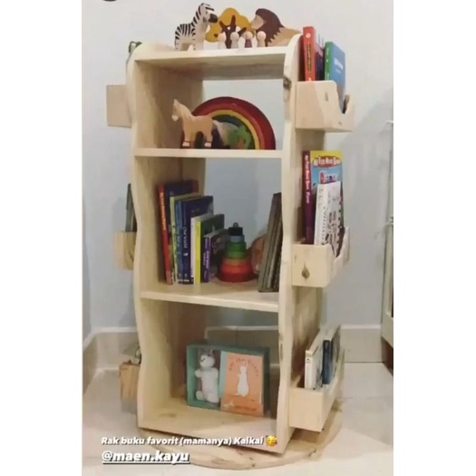 Jual rak buku anak,rak display,rak kayu,lemari buku,rak putar,buku anak ...