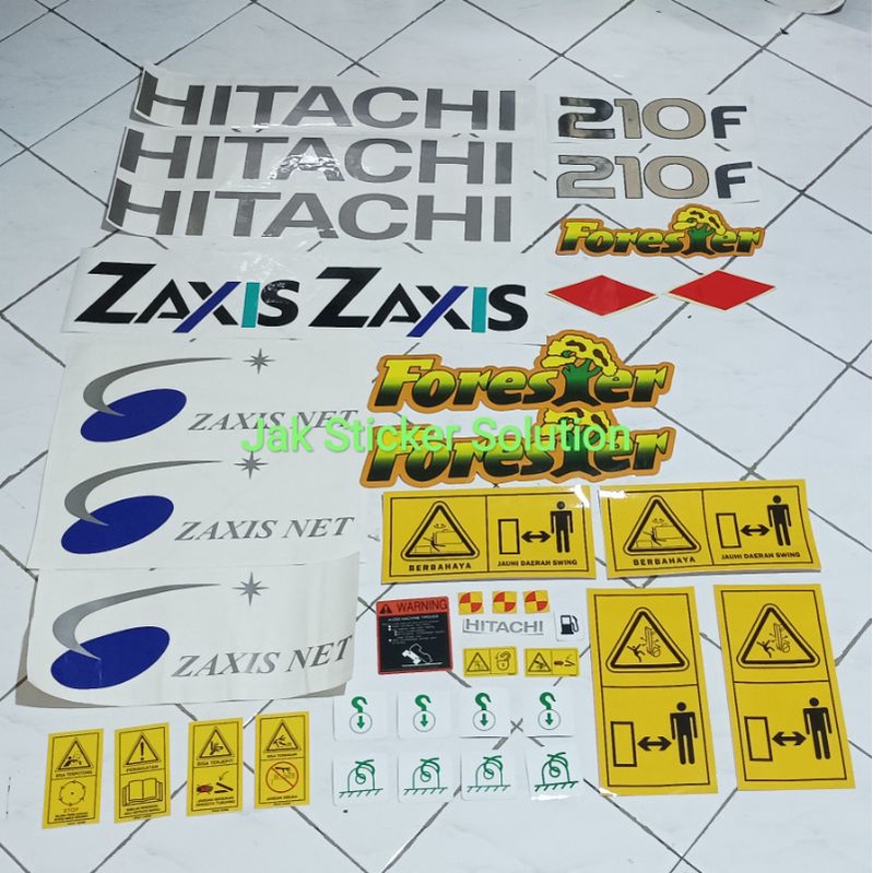 Jual Stiker Excavator Hitachi Zaxis 210F Forester Sticker Alat Berat ...