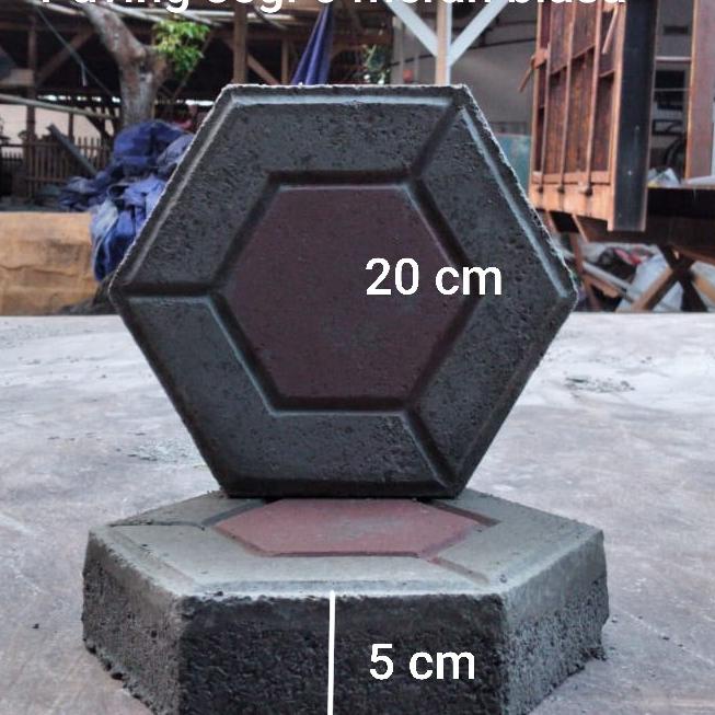 Jual Harga Murah.. AJB - Paving Blok Taman Segi Enam Press Manual Merah ...