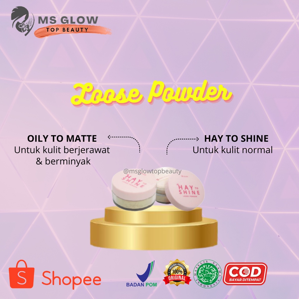 Jual BEDAK TABUR MS GLOW ( Loose Powder ) | Shopee Indonesia