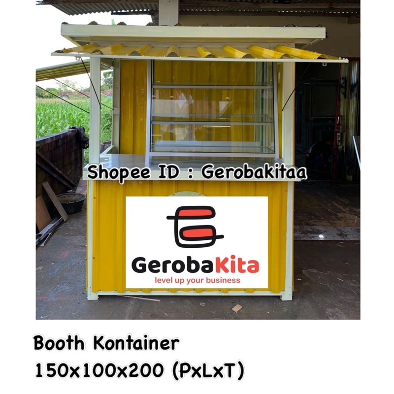 Jual Booth Container etalase kaca / gerobak etalase / booth kontainer ...