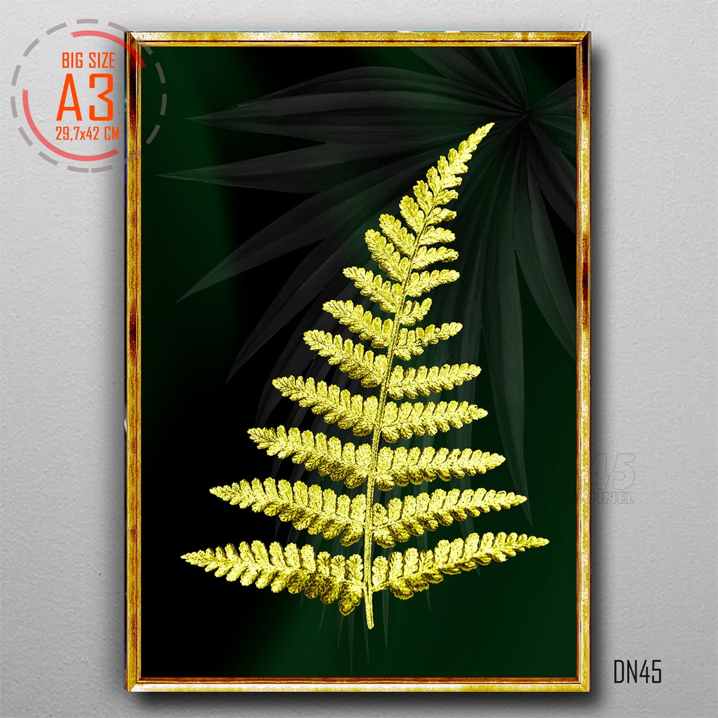 Jual Golden Leaf Poster DAUN EMAS Hiasan Dinding Kayu Wall Decor Room ...