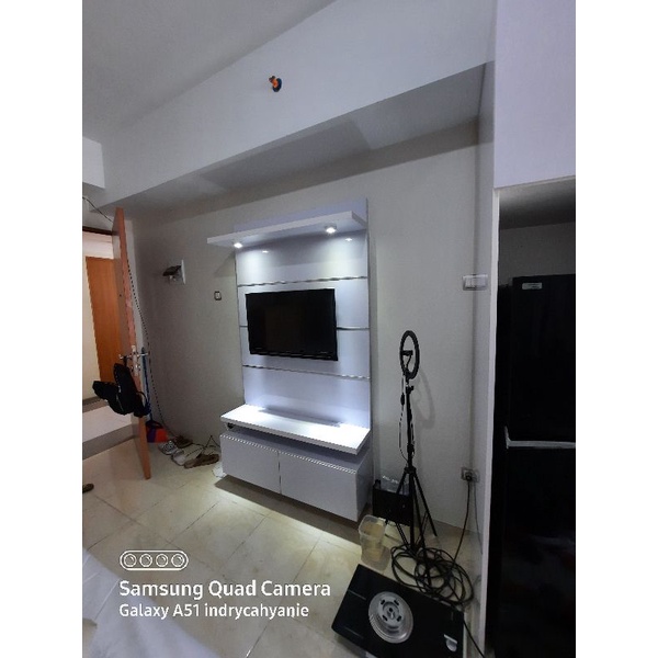 Jual backdrop tv rak tv minimalis modern hpl | Shopee Indonesia