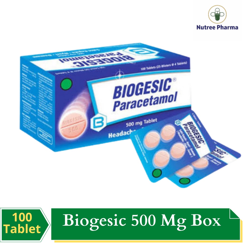 Jual Biogesic 500 mg Box Isi 100 Tablet | Obat Demam | Sakit Kepala ...