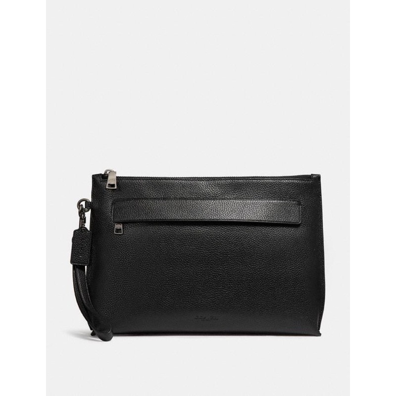 Jual COC Men 28614 Carryall Pouch Full Leather - Black | Shopee Indonesia