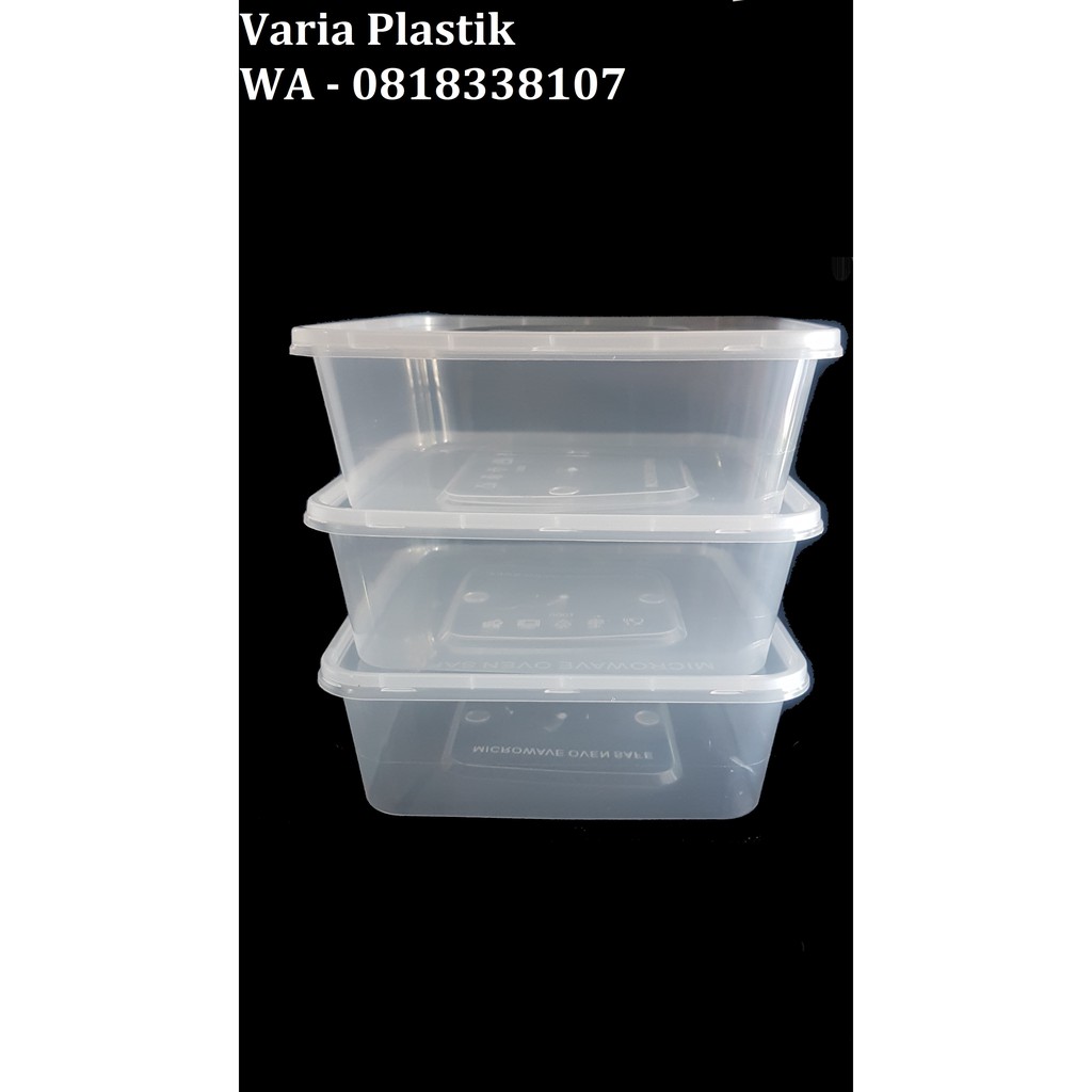 Jual Thinwall Square Kotak Makan Plastik 1000 Ml Food Container