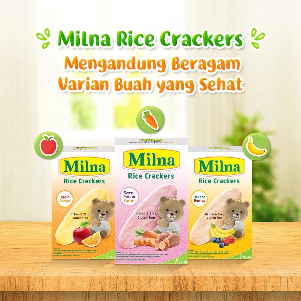 Jual MILNA Rice Crackers 20g - Snack Kerupuk Bayi dan Anak | Shopee ...