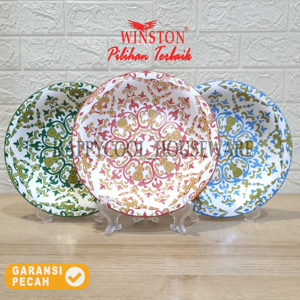 Jual WINSTON Piring Keramik 9,25in Batik /Piring Lontong /Piring Makan ...