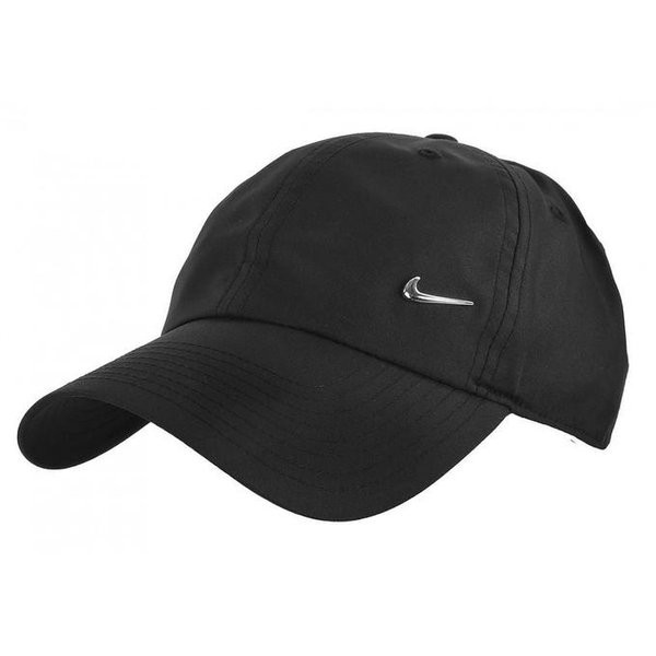 Jual Nike Metal Swoosh Logo Unisex Cap Dri-FIT FB5372-010 Black Hitam ...