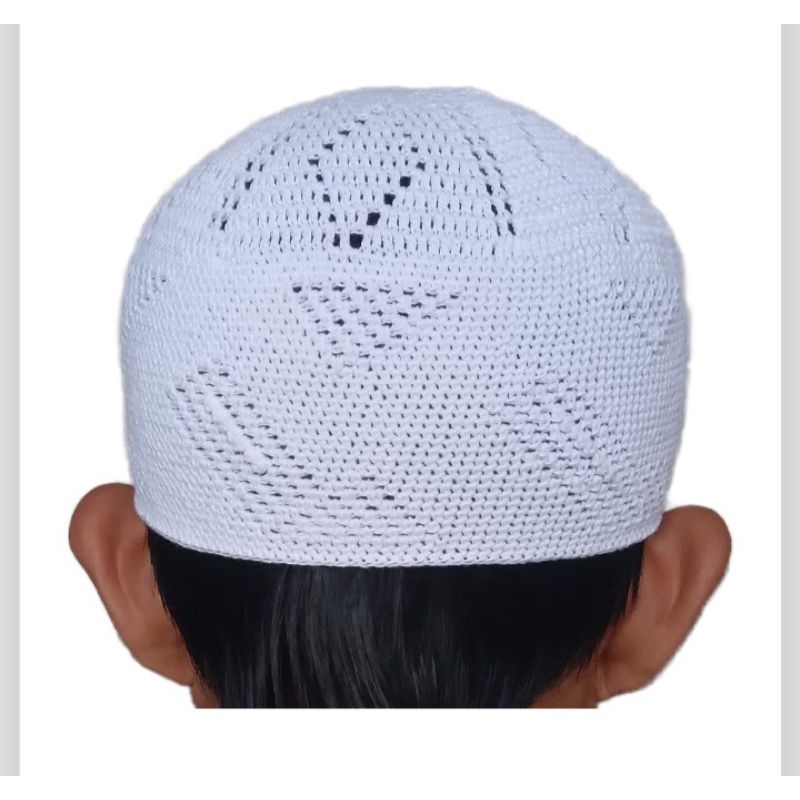 Jual Peci rajut hadromaut putih | Shopee Indonesia