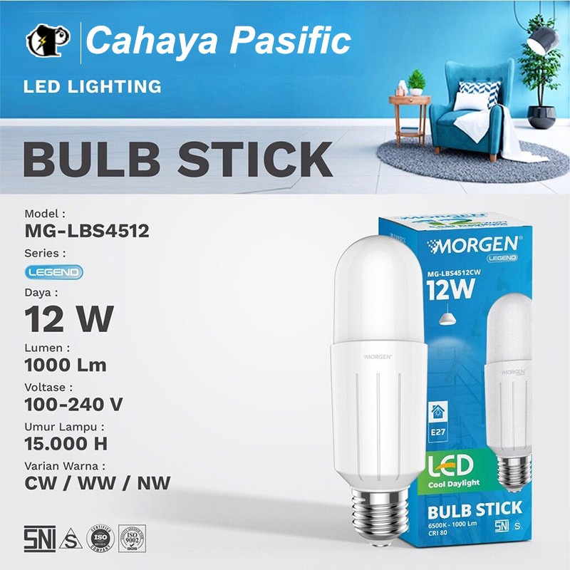 Jual Lampu MORGEN LED Bulb Stick 12W E27 | Shopee Indonesia