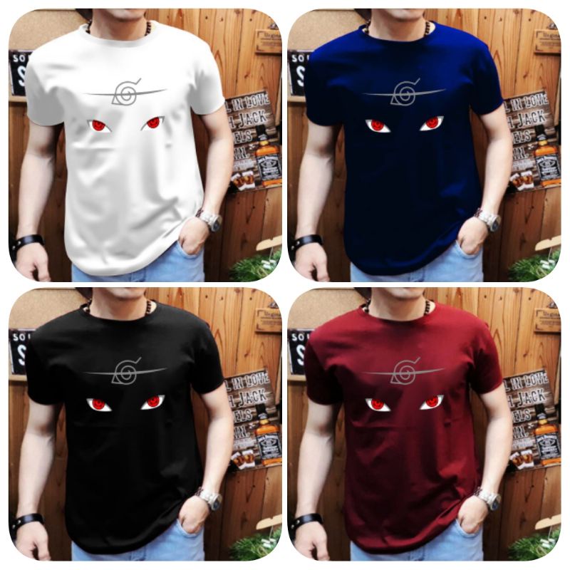 Jual KAOS MURAH KAOS COWOK KEREN MOTIF MATA NARUTO DIGITAL PRINTING ...