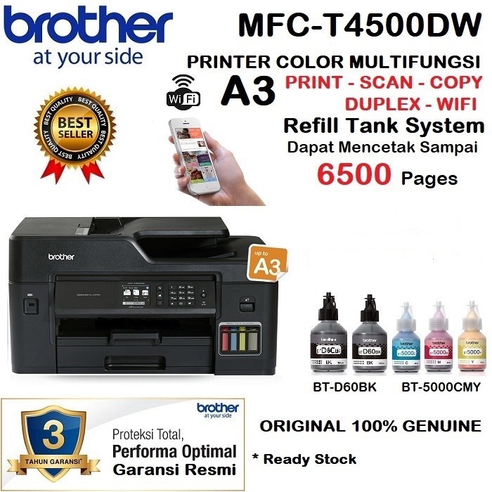 Jual printer BROTHER MFC T4500DW A3 Printer Multifunction T4500 DW ...