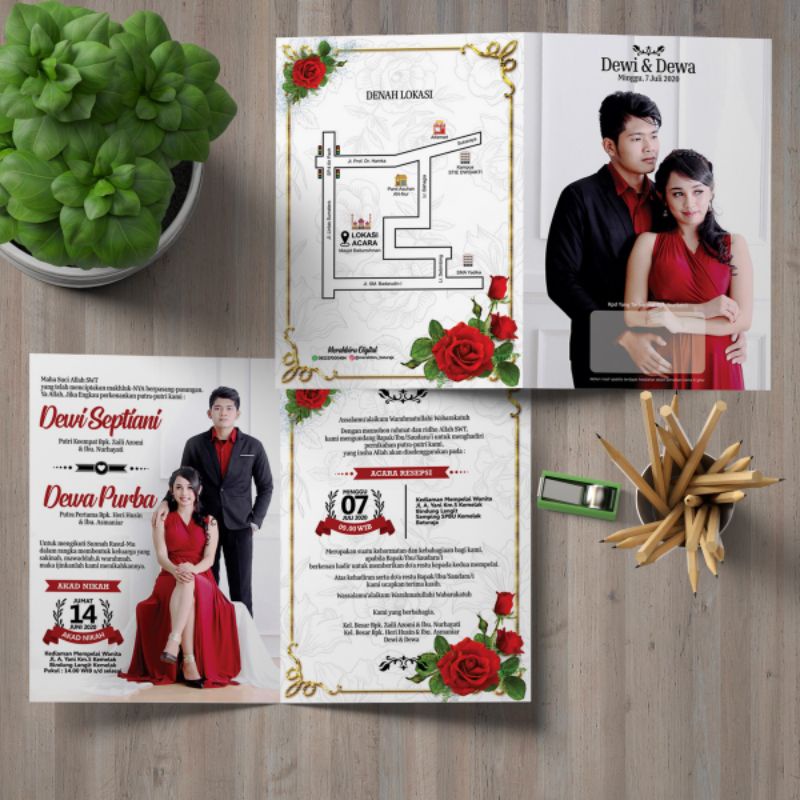 Jual Undangan Custom / Undangan pernikahan / Undangan Nikah / Undangan ...