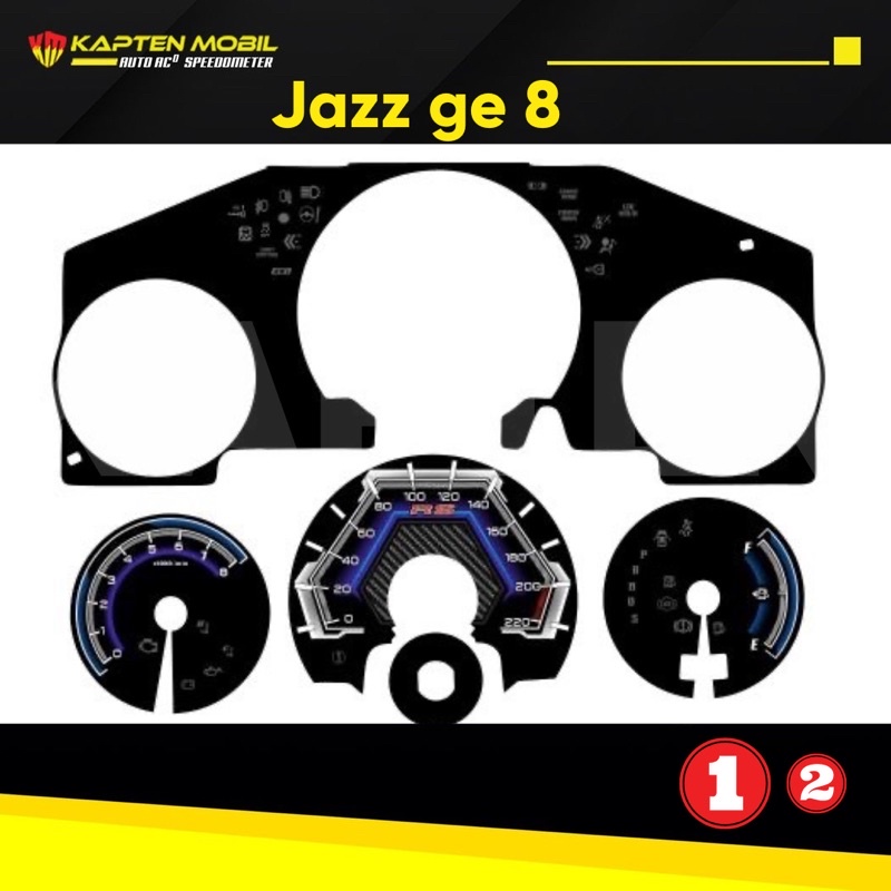 Jual Custom Panel Speedometer Mobil Jazz GE 8 Matic/Manual Keren ...