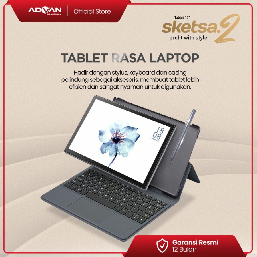 Jual Tablet Advan Sketsa 2 4 64 GB 10" T310 Garansi Resmi | Shopee ...