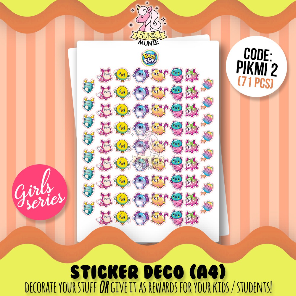Jual Sticker Deco - Pikmi Pops #2 Stiker Girls - Hunie Munie | Shopee ...