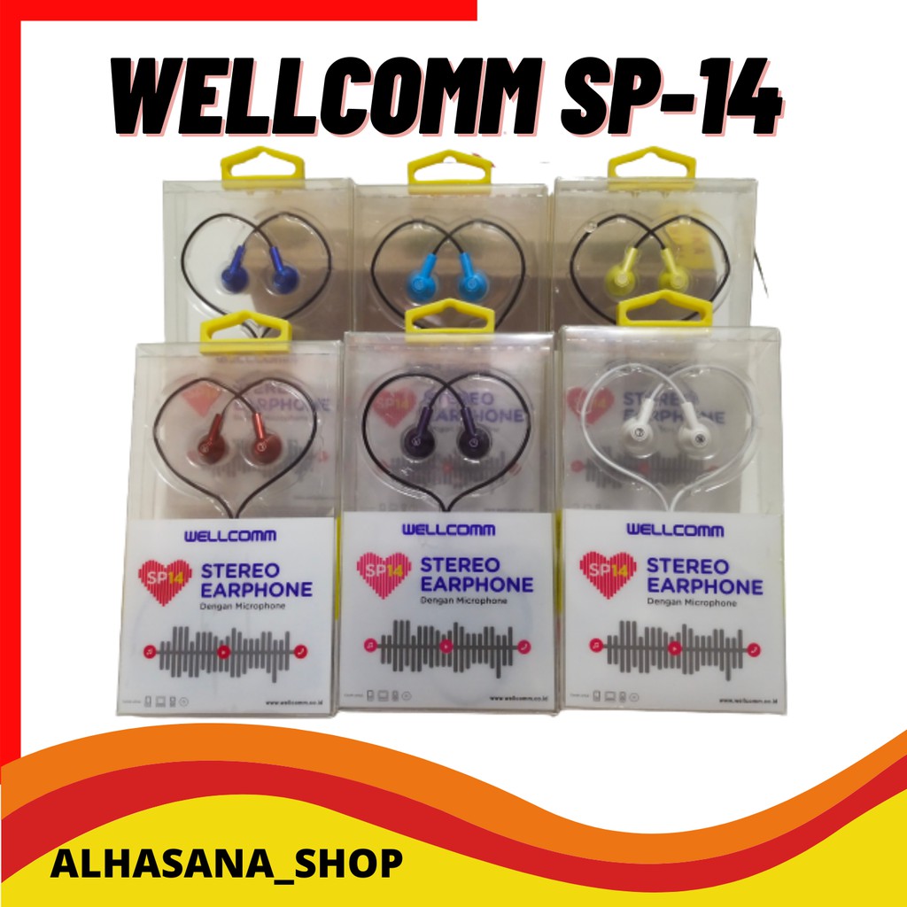 Jual HEDSET WELLCOMM SUPER BASS STEREO EARPHONE STEREO HEADSET WELCOME ...