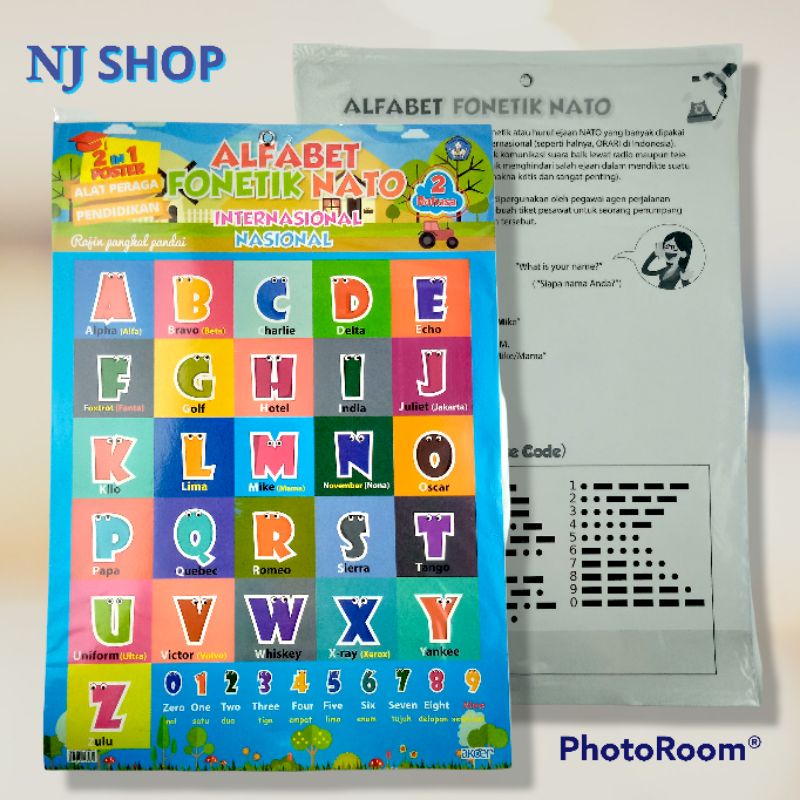 Jual [Poster Original] - BELAJAR ANAK SERI ALFABET FONETIK NATO 2 IN 1 ...