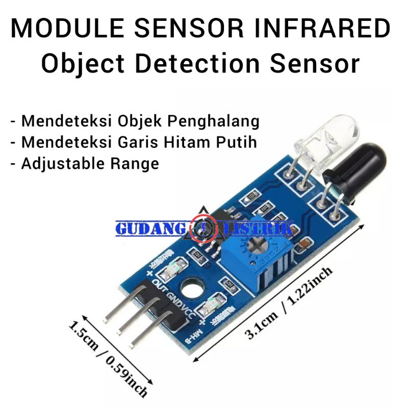 Jual Module Sensor Inframerah Infrared Object Detection Sensor 3.3-5V ...