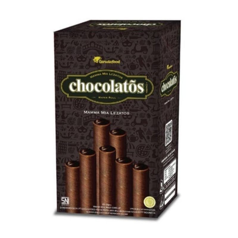 Jual Gery Chocolatos Wafer Roll Dark Chocolate Coklat Isi 20 Pcs berat ...