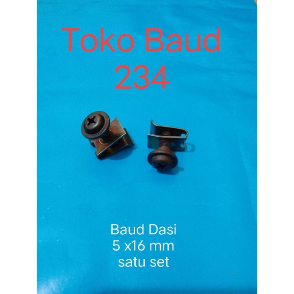 Jual Baud Dasi Set m5 X 16mm (Baud + kleman) | Shopee Indonesia