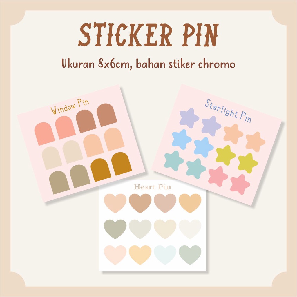 Jual STIKER PIN CUTE PACK STIKER LUCU CUTTING AESTHETIC | Shopee Indonesia
