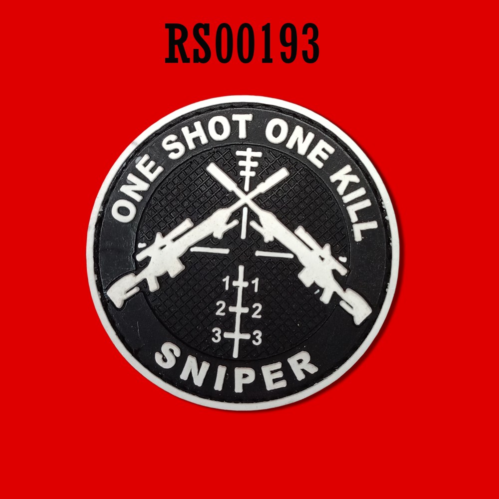 Jual LOGO KARET TEMPEL ONE SHOT ONE KILL SNIPER | Shopee Indonesia
