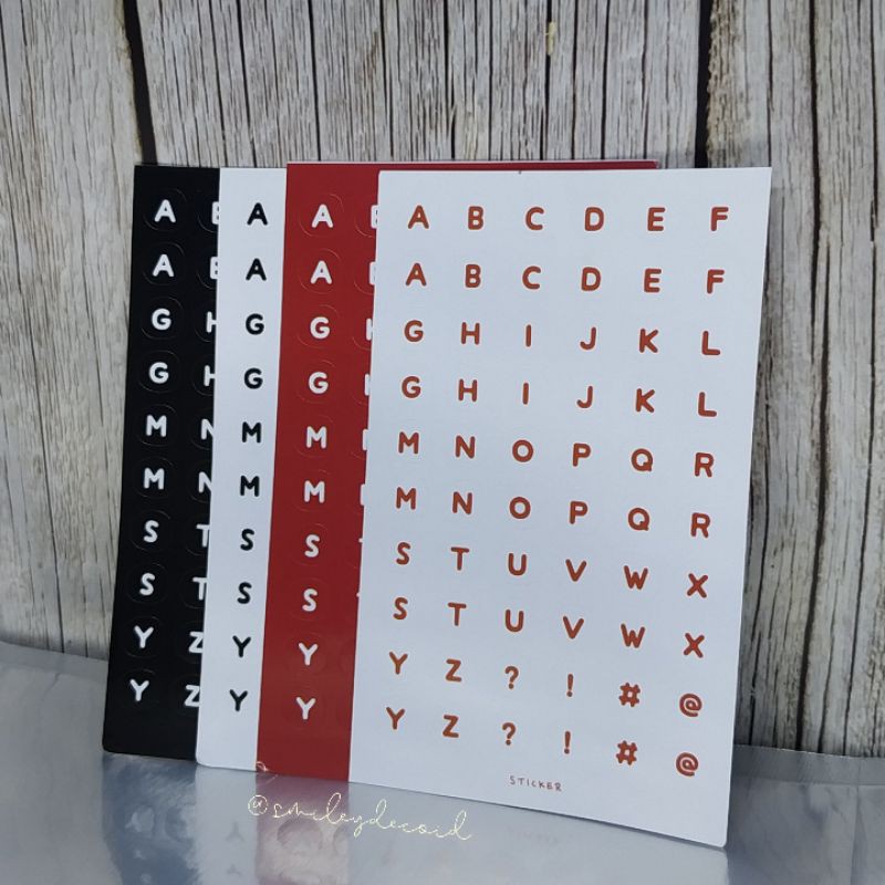 Jual Sticker Alphabet Number Alfabet Huruf Letters Angka 60pcs Vol. 2 ...