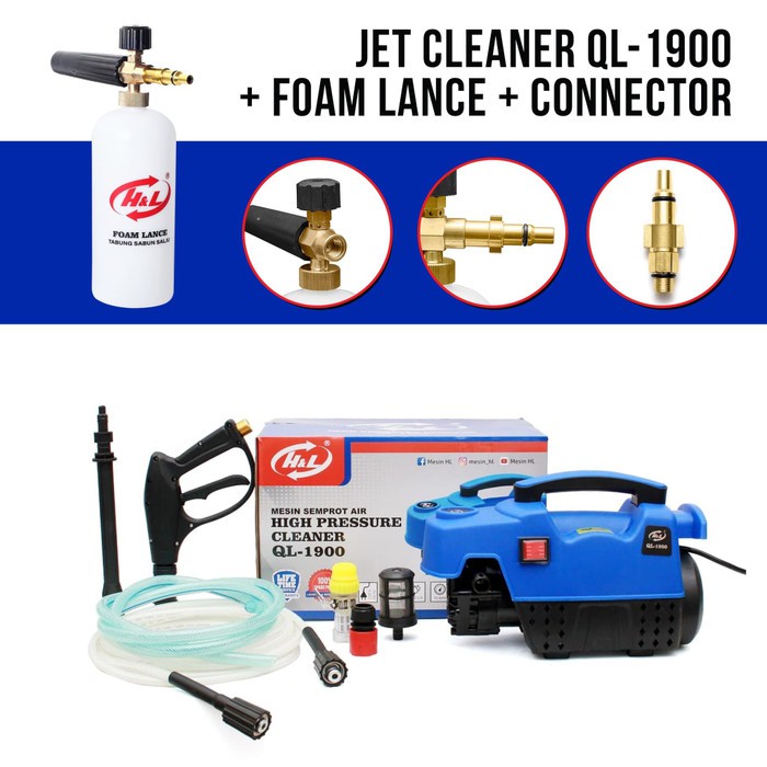 Jual Paket Jet Cleaner H&L QL-1900 + Foam Lance | Shopee Indonesia