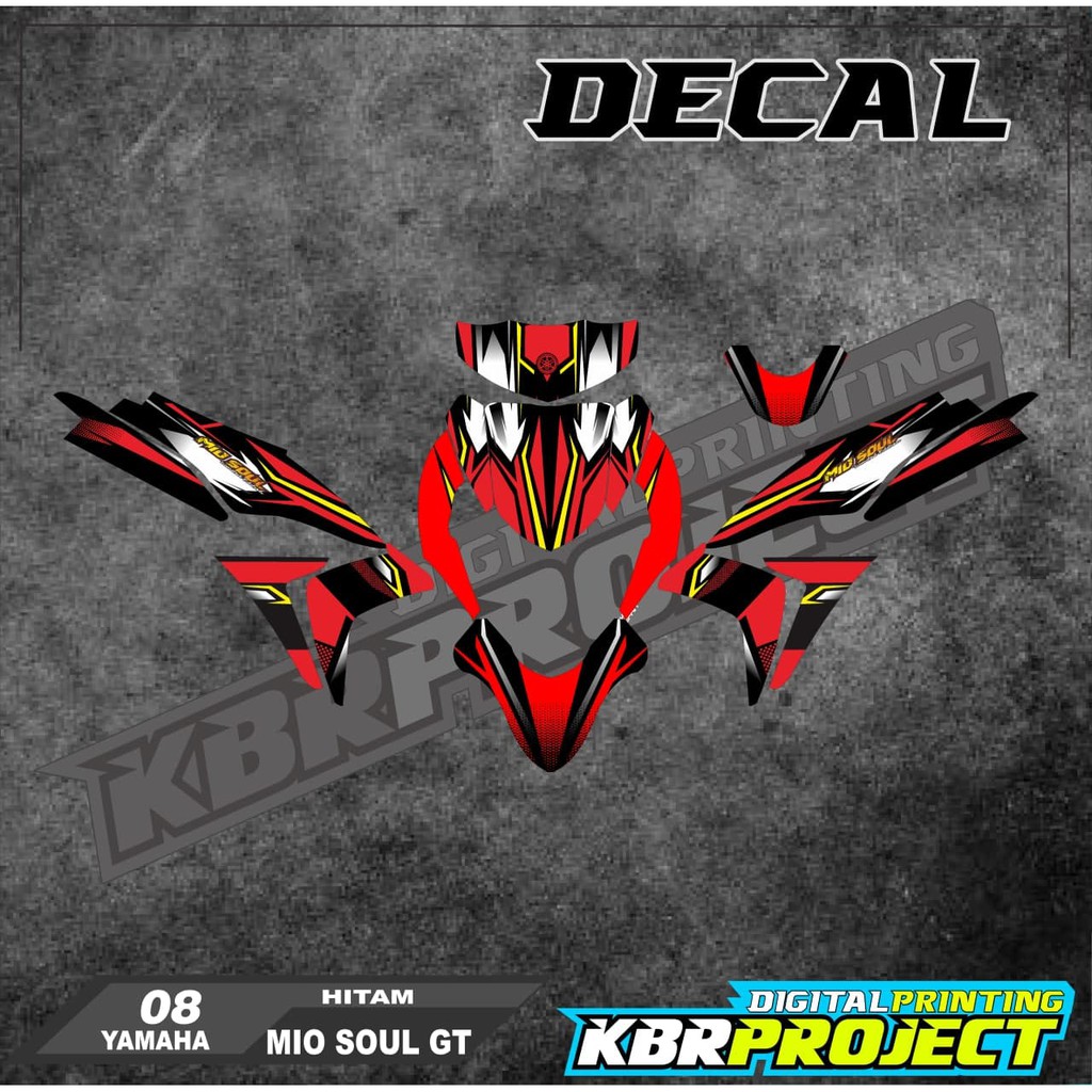 Jual DECAL MIO SOUL GT STICKER VARIASI MOTIF GRAFIS DECAL MOTOR YAMAHA ...