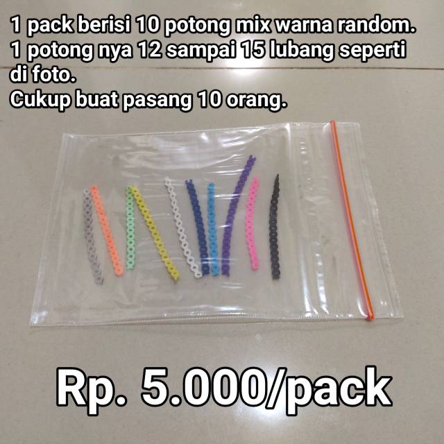 Jual POWER CHAIN MIX WARNA ( isi 1 pack = 10 Batang ) | Shopee Indonesia