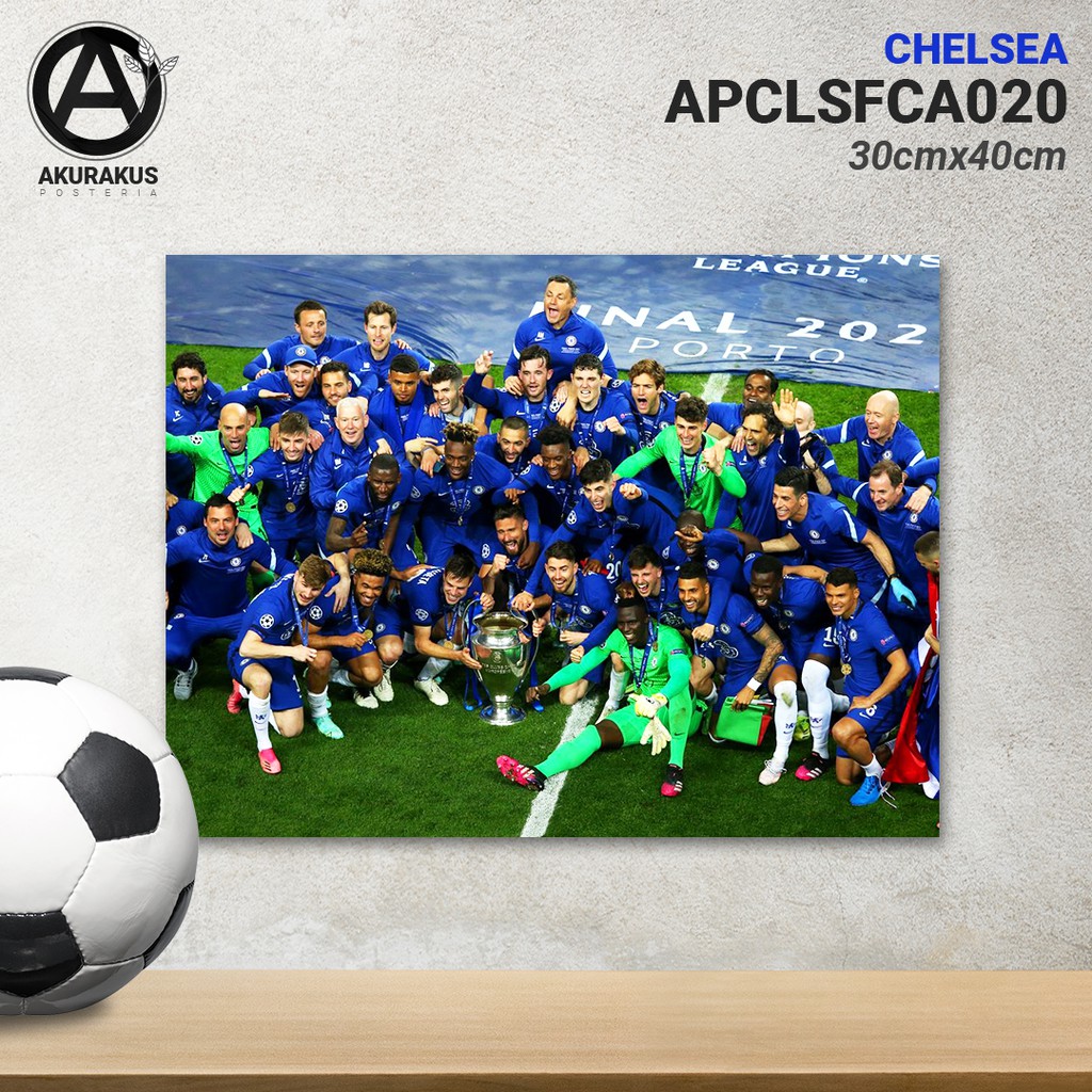 Jual WALL DECOR HIASAN DINDING POSTER KAYU CHELSEA FC APCLSFCA016-020 ...