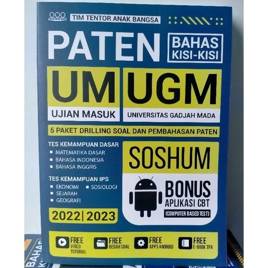 Jual Buku UM UGM 2022-2023 SOSHUM : Paten Bahas Kisi-Kisi Ujian Masuk UGM SOSHUM 2022-2023 ...