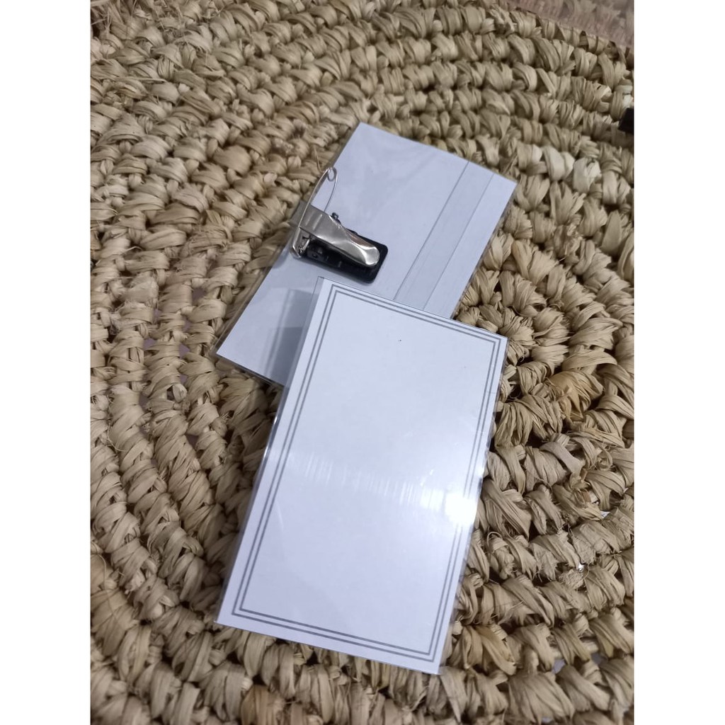 Jual Name Tag Co Card ID Card Polos isi 5 | Shopee Indonesia