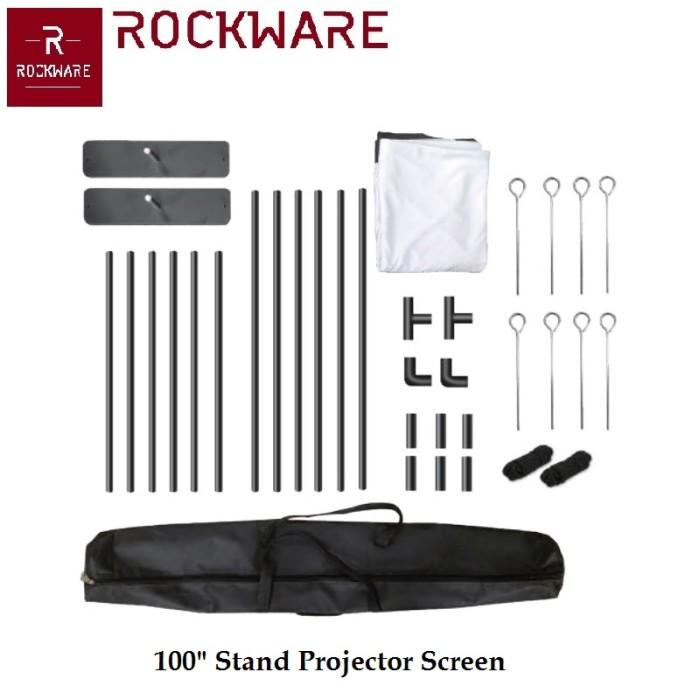 Jual Proyektor / Rockware Stand Projector Screen 100-Inch Layar ...