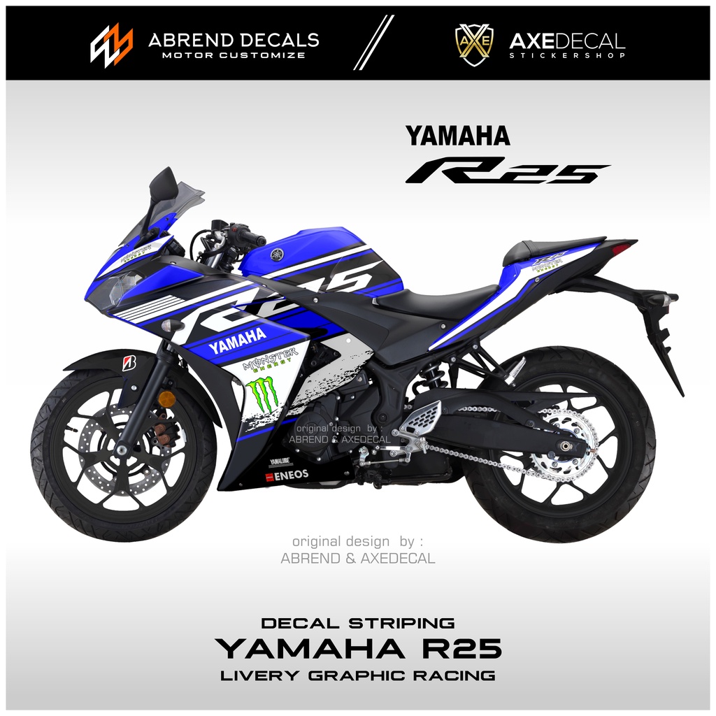 Jual Striping R25 Grafis Custom / Stiker Motor Yamaha R25 ABS Design ...
