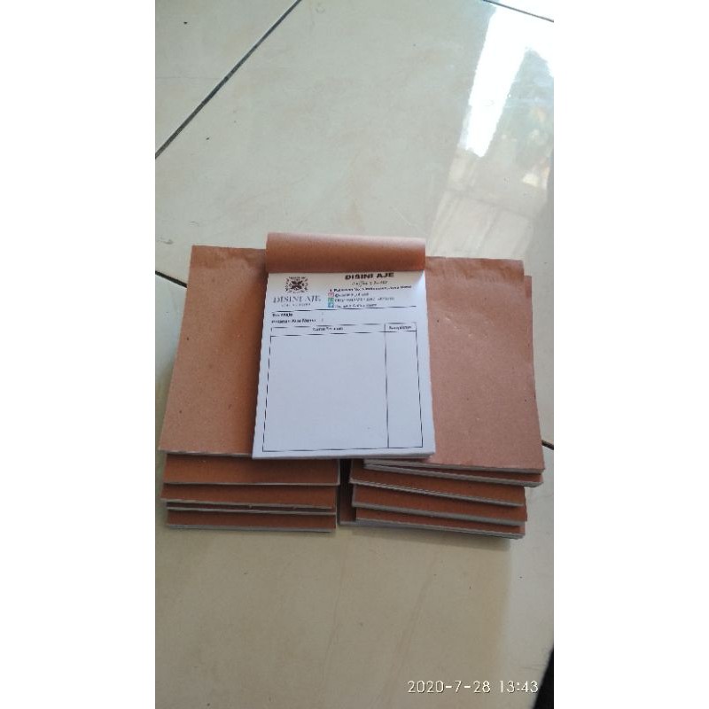 Jual Paket Cetak Nota Bon Faktur Satuan Ukuran 1/4 Folio FULL COLOR ...