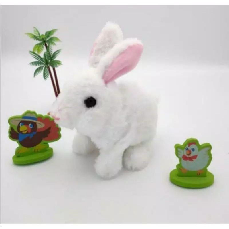 Jual mainan boneka anak kelinci bergerak dan lampu | Shopee Indonesia