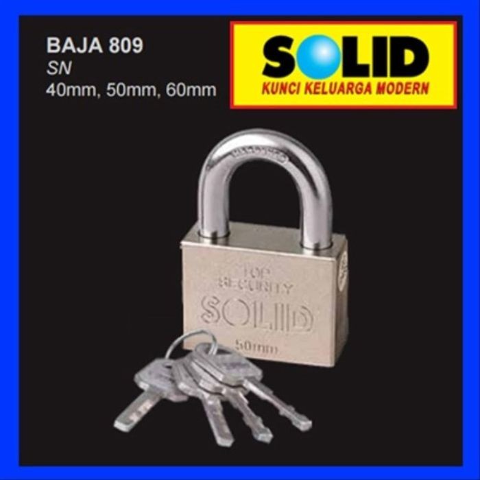 Jual Solid Padlock/Gembok Baja 809-60 MM SN | Shopee Indonesia