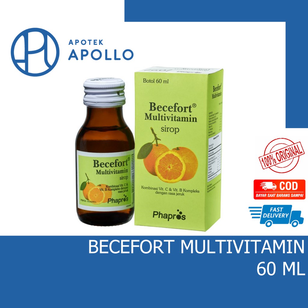 Jual BECEFORT MULTIVITAMIN 60 ML | Shopee Indonesia