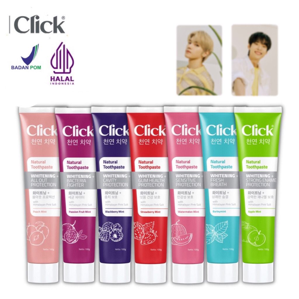 Jual CLICK Natural Toothpaste Whitening x NCT 127 - Pasta Gigi - Odol ...