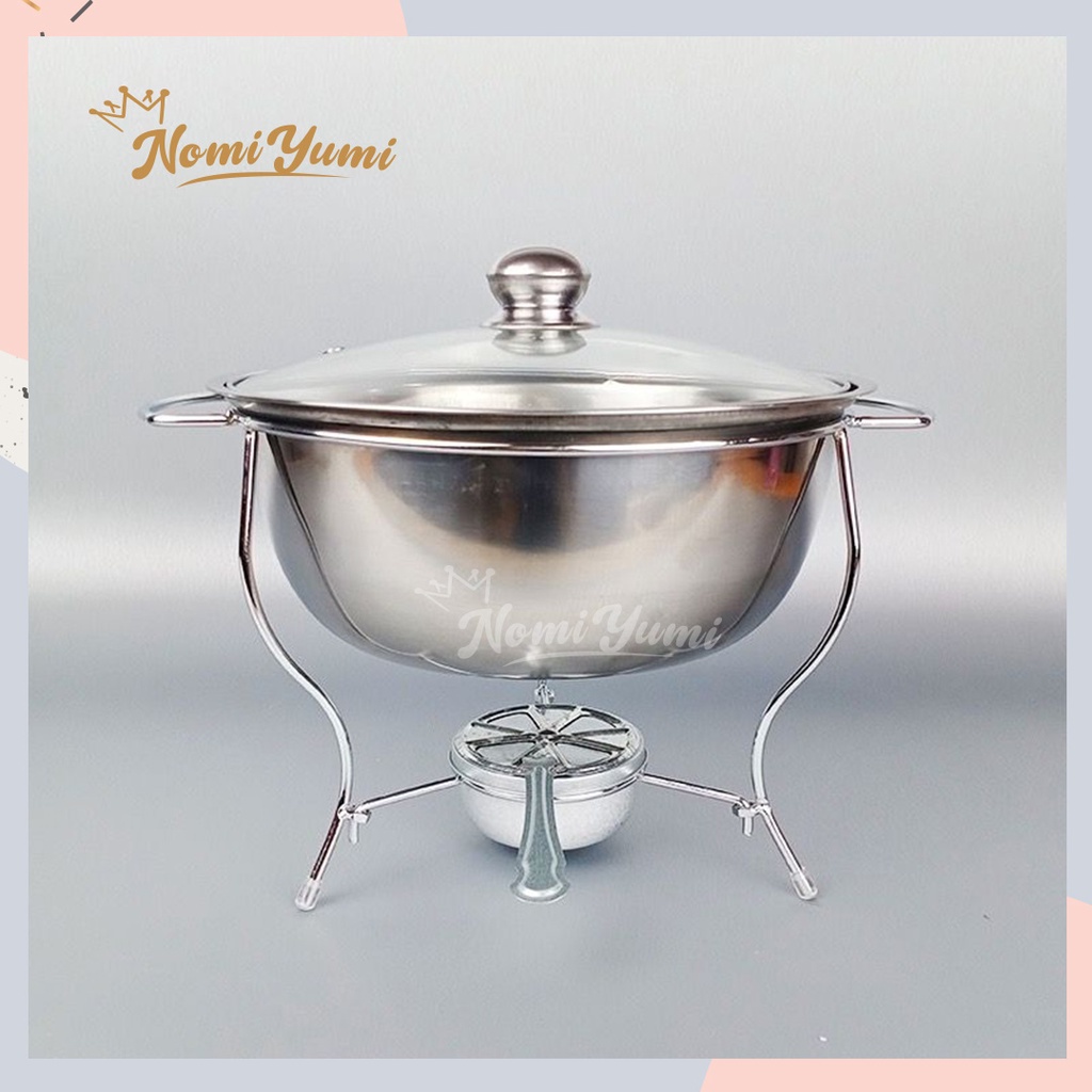 Jual NomiYumi - Chafing Dish Bulat Warmer Soup Alat Pemanas Lauk ...