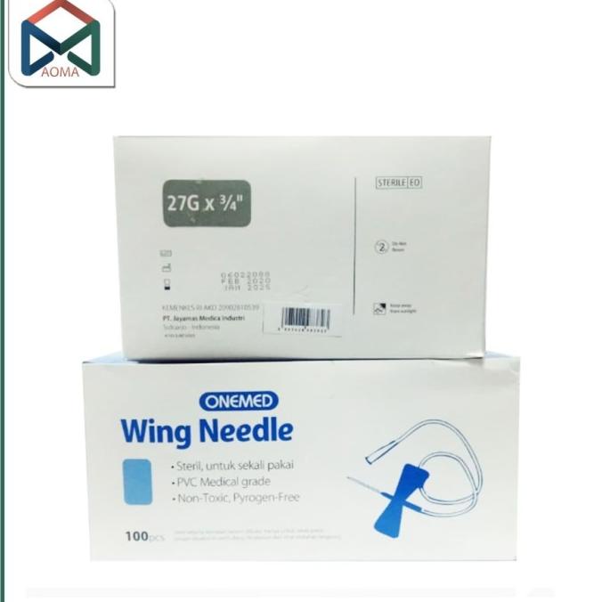 Jual NEEDLE WING ONEMED 25G/ NEEDLE WING 25G 1 BOX ISI 100PCS | Shopee Indonesia