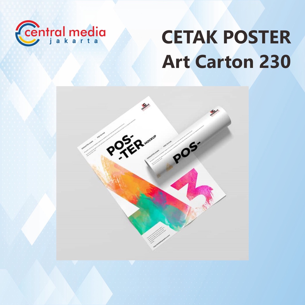 Jual Cetak Poster Custom Art Carton 230 Full Color 2 Sisi ukuran A3 ...