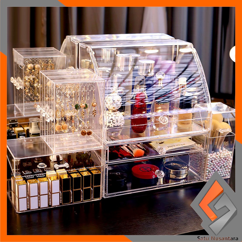 Jual SN-K133 Rak Kosmetik Acrylic Transparan Dengan Penutup Anti Debu ...