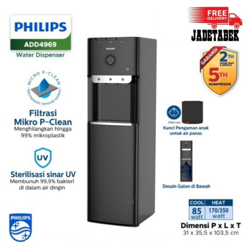 Jual PHILIPS DISPENSER GALON BAWAH ADD4969 FILTRASI MIKRO P-CLEAN dan ...