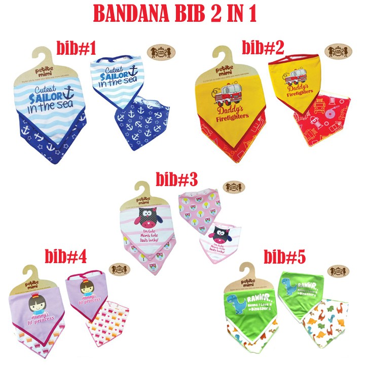 Jual Petite Mimi Slaber Bib Segitiga 2in1/ Bib Bayi / Slaber Bayi ...