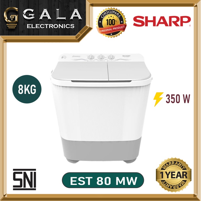Jual Mesin Cuci Sharp EST 80 MW 7KG (2 TABUNG) | Shopee Indonesia