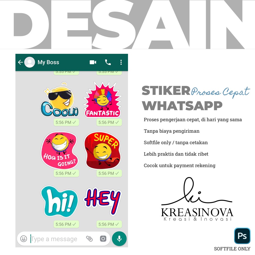 Jual Custom Sticker WA / Whatsapp / Telegram / Payment rekening ...